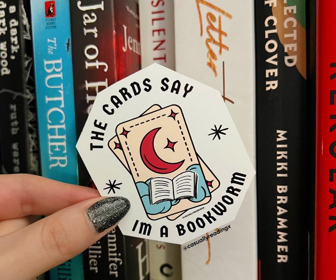 The Cards Say Im A Bookworm Sticker - Etsy