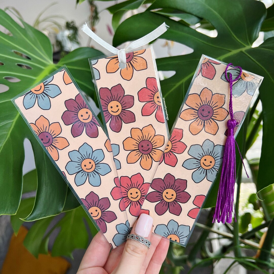 Smiley Flowers Bookmarks - Etsy