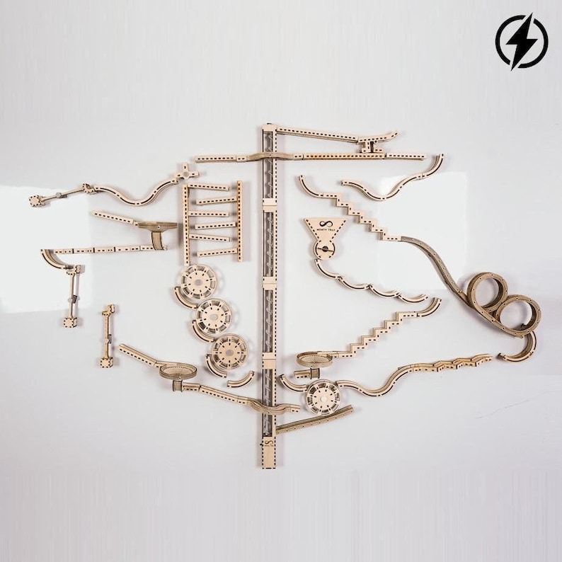 Modular Wooden Magnetic Marble Run Infinity Trax - Etsy