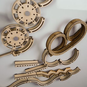 Modular Wooden Magnetic Marble Run Infinity Trax | Etsy