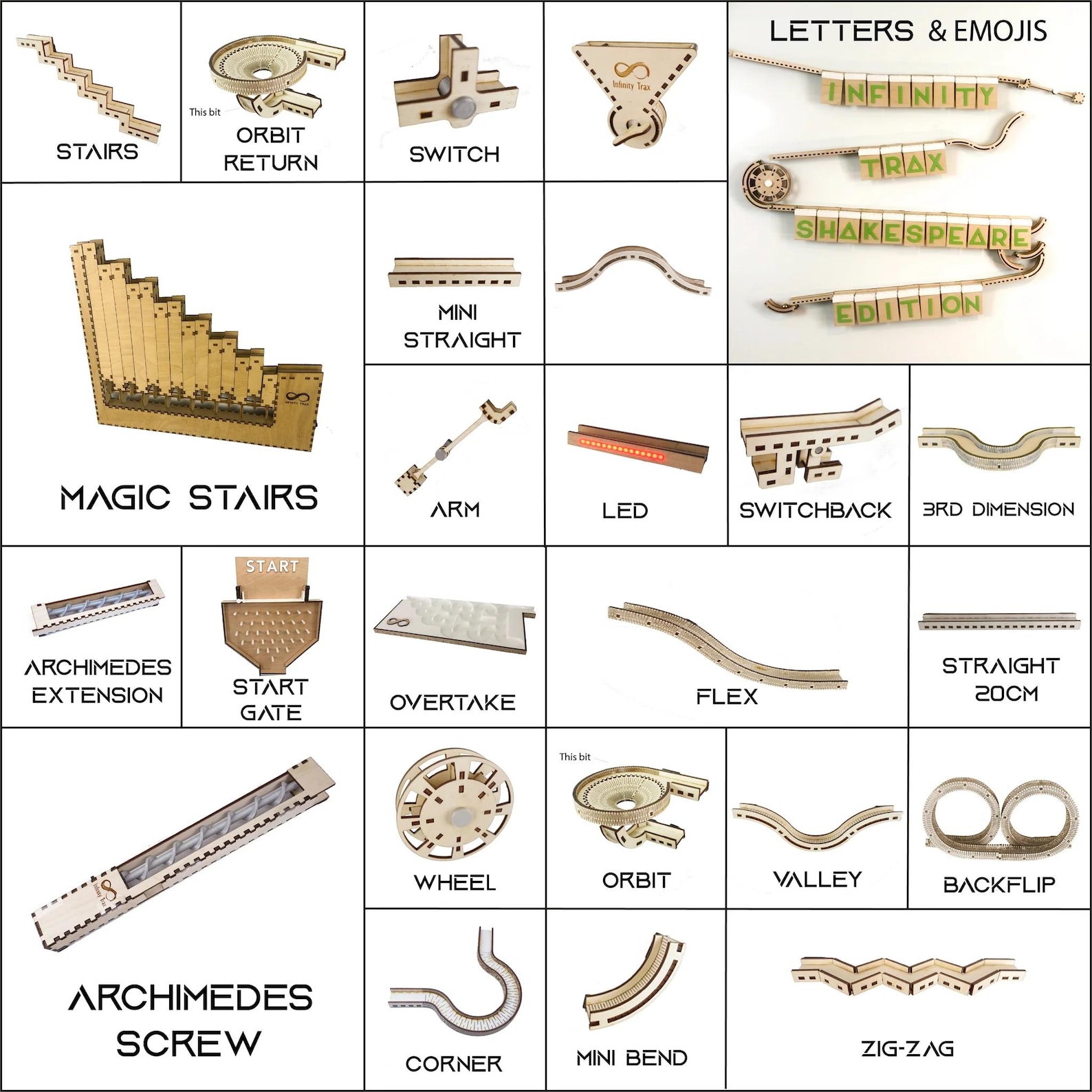 Complete Catalogue Infinity Trax | Modular Magnetic Marble Run ...