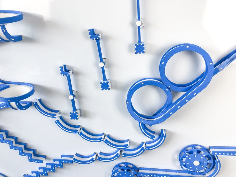Newton Edition | Infinity Trax 3D Printable Modular Magnetic Marble Run ...