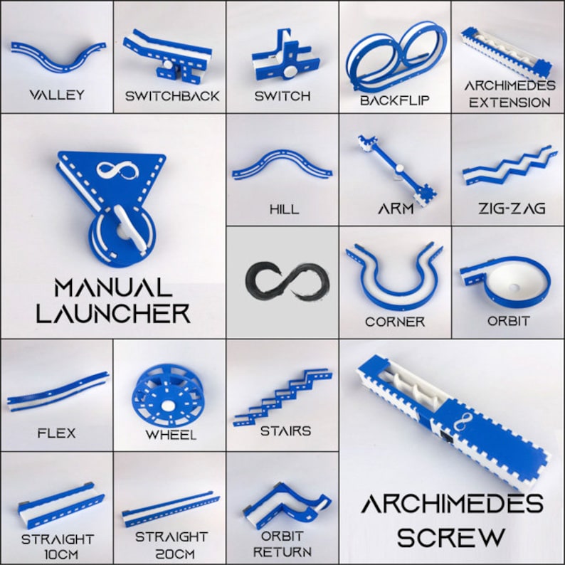 Farraday Edition Infinity Trax 3D Printable Marble Run STL Files With ...