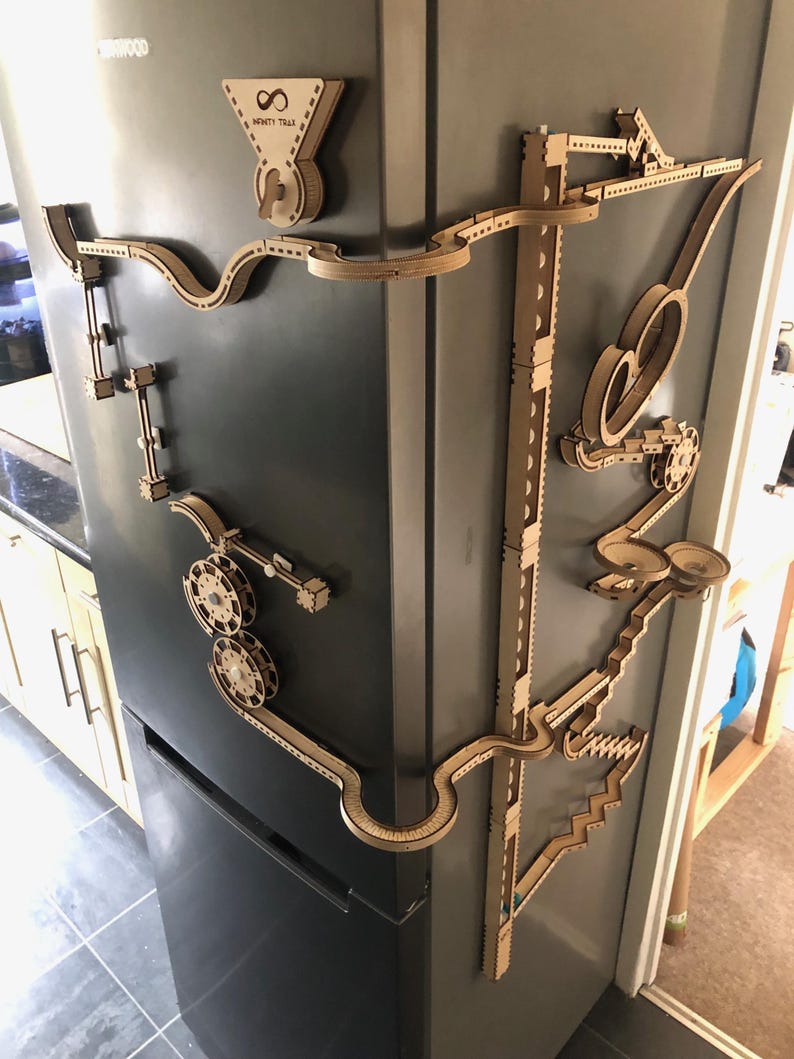 Farraday Edition | Infinity Trax | Modular Wooden Magnetic Marble Run ...