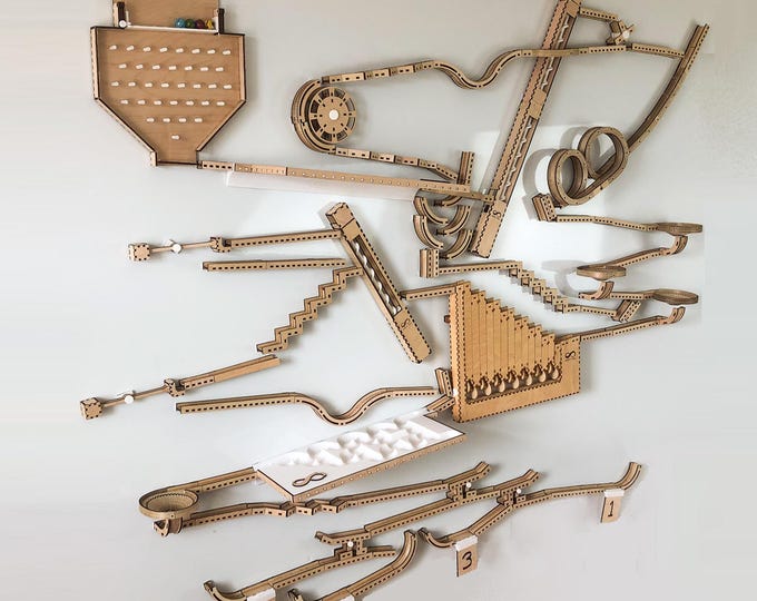 Modular Wooden Magnetic Marble Run | Infinity Trax - Etsy