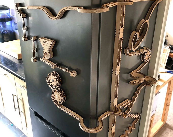 Modular Wooden Magnetic Marble Run | Infinity Trax - Etsy