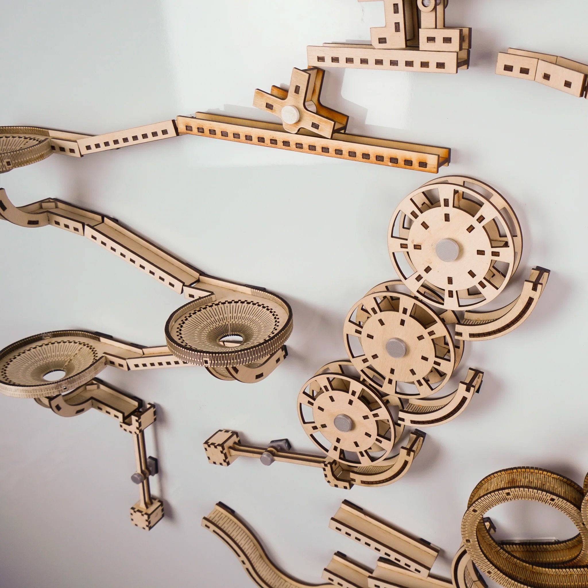 Modular Wooden Magnetic Marble Run Infinity Trax - Etsy