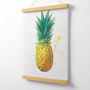 Pineapple Watercolor Poster, Digital Download. Printable Tropical ...