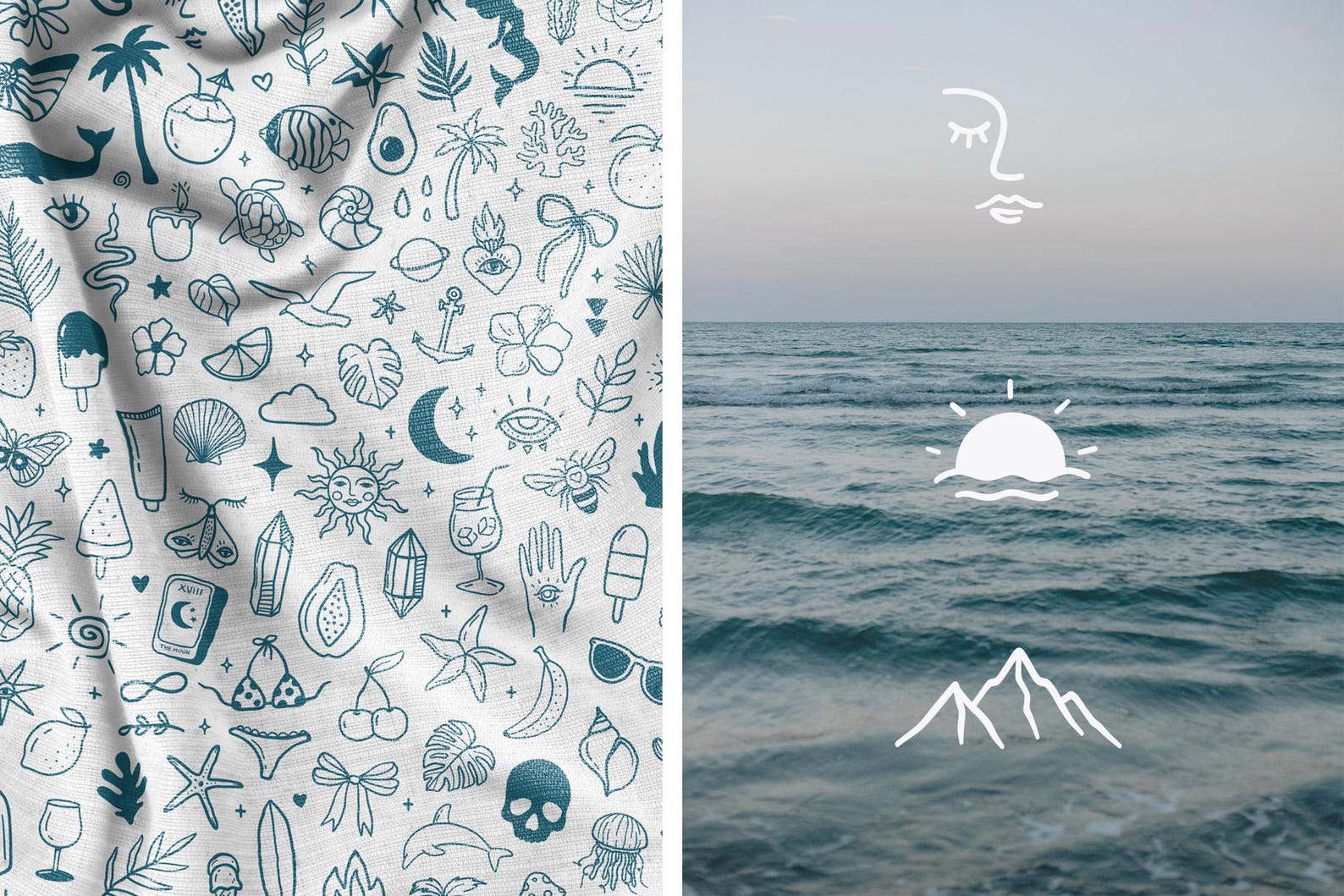 Summer Doodle Bundle | Cute Hand-drawn Vector Summer Clipart SVG, PNG ...