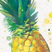 Pineapple Watercolor Poster, Digital Download. Printable Tropical ...