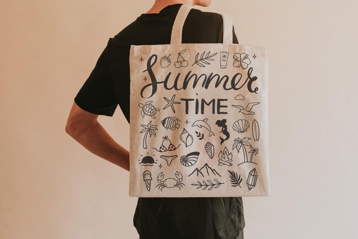 Summer Doodle Bundle | Cute Hand-drawn Vector Summer Clipart SVG, PNG ...