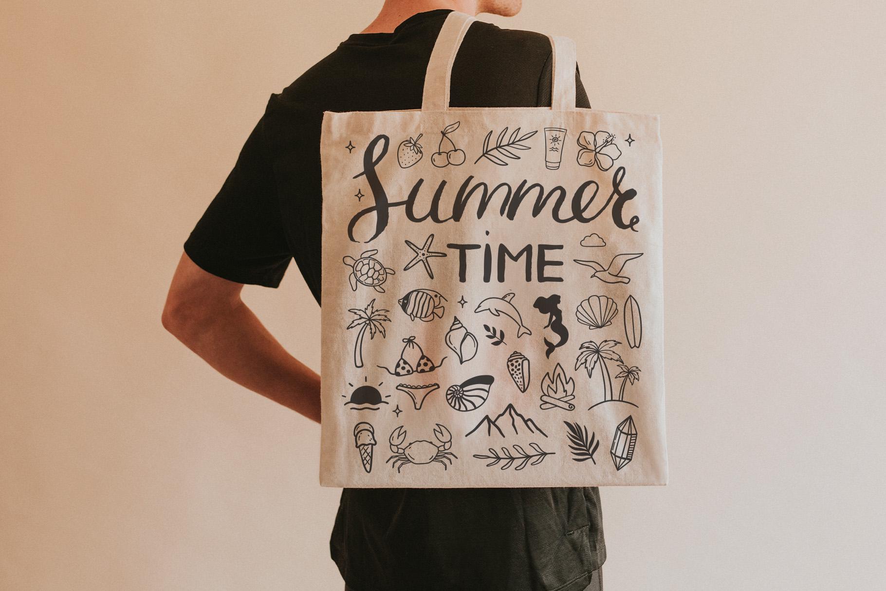 Summer Doodle Bundle | Cute Hand-drawn Vector Summer Clipart SVG, PNG ...