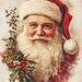 15 Vintage Santa Holly Clipart Bundle, Christmas Clip Art, High Quality ...