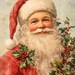 15 Vintage Santa Holly Clipart Bundle, Christmas Clip Art, High Quality ...