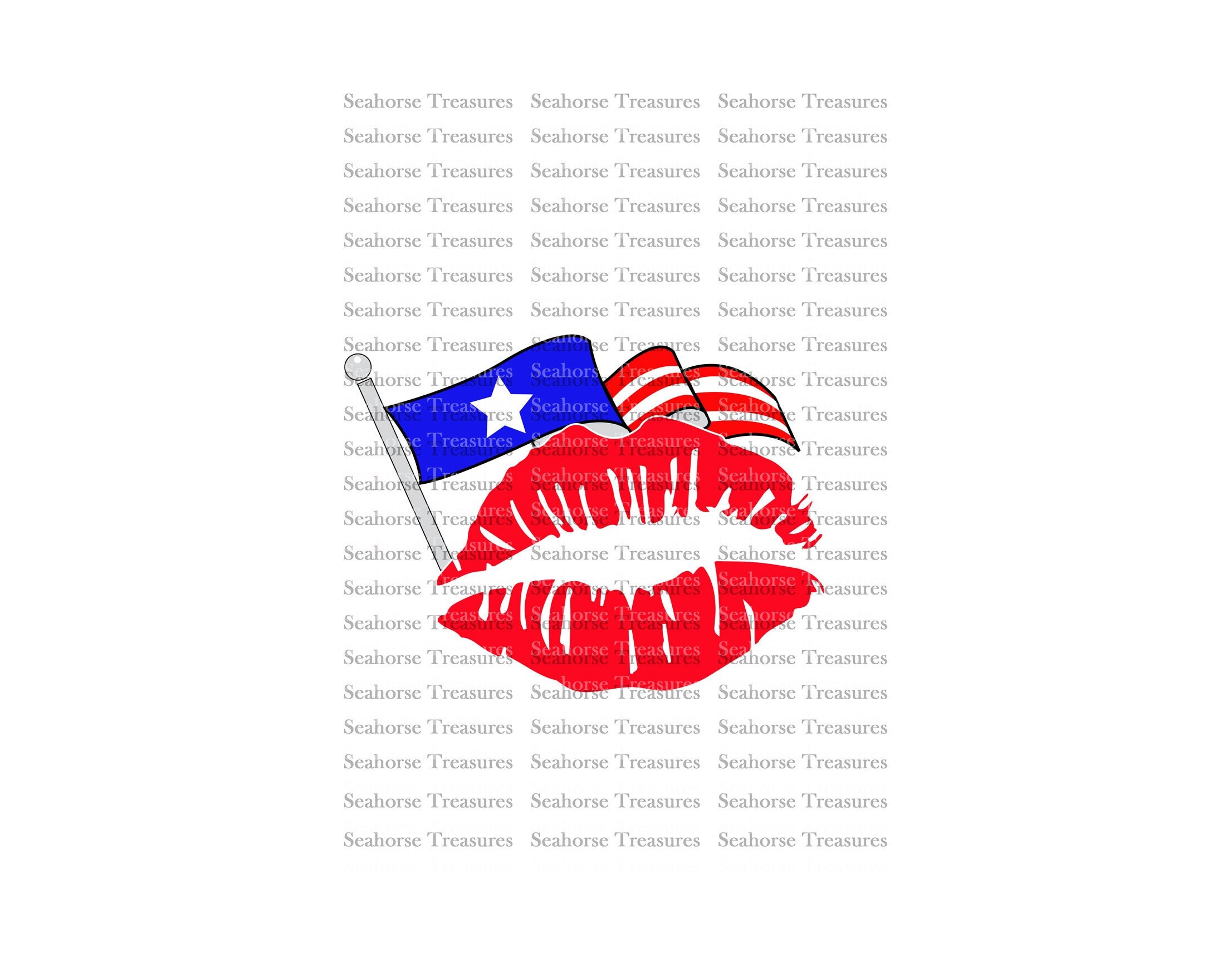 Digital SVG Puerto Rican Flag Puerto Rican Lips Puerto | Etsy