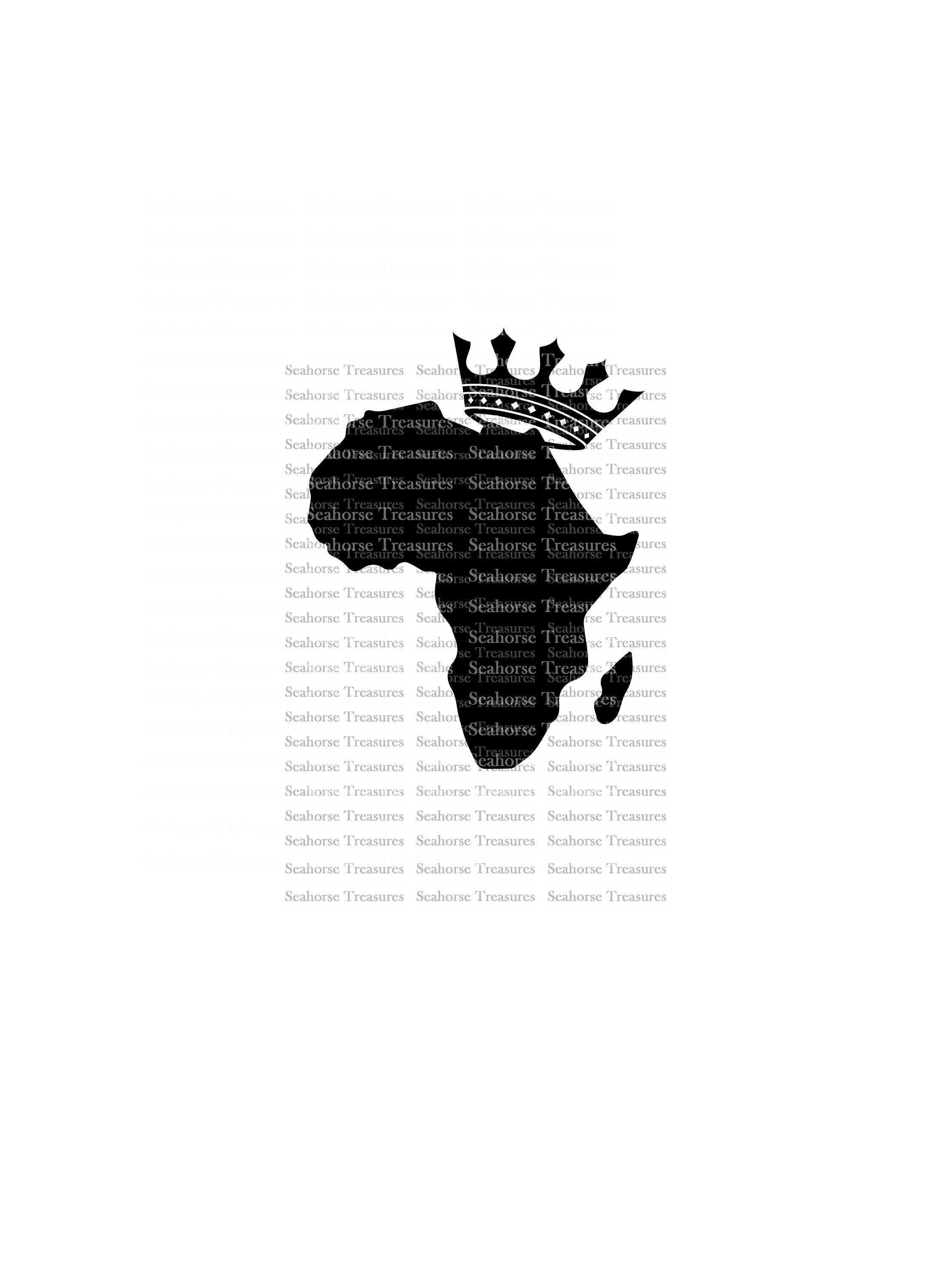 Digital SVG, African Crown Svg, Africa, African Continent Svg, South ...