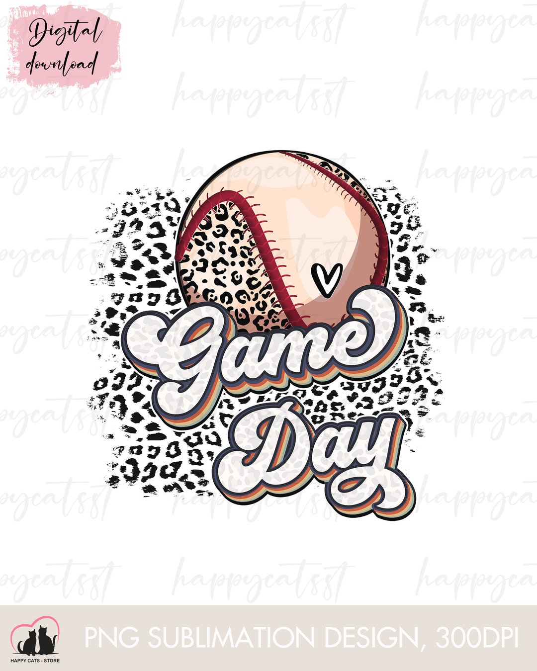 Game Day Baseball Leopard PNG Baseball Quotes PNG Sport Saying Design ...