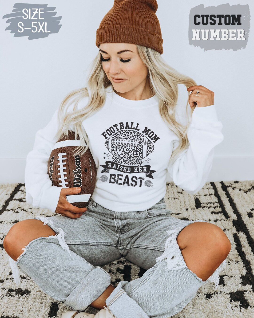 This Beauty Raised Her Beast Football Mom Shirt Custom - Etsy