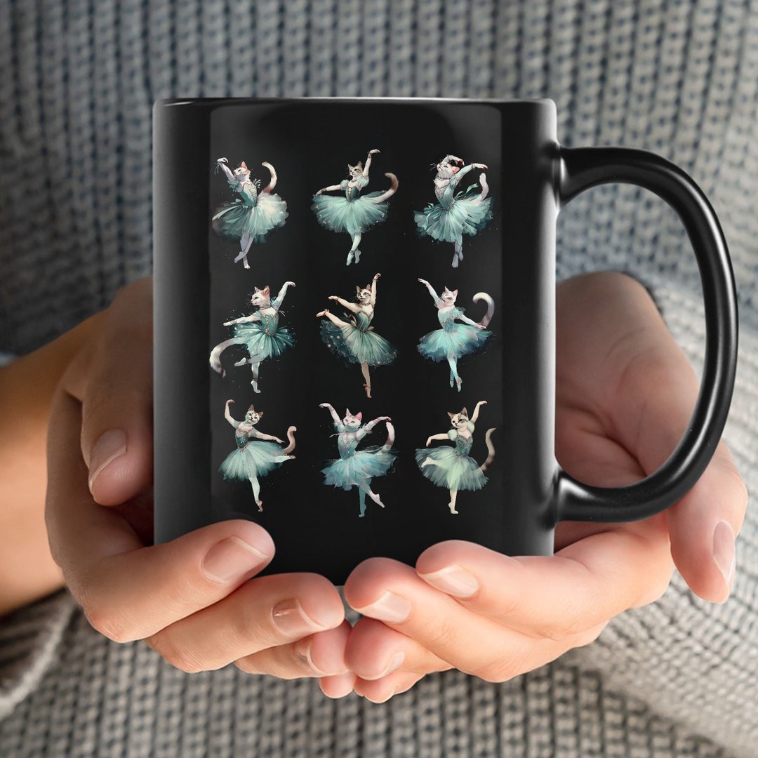 Cats Performing Ballet Mug - Ballerina Cat Dancing Coffee Cup - Ballet ...