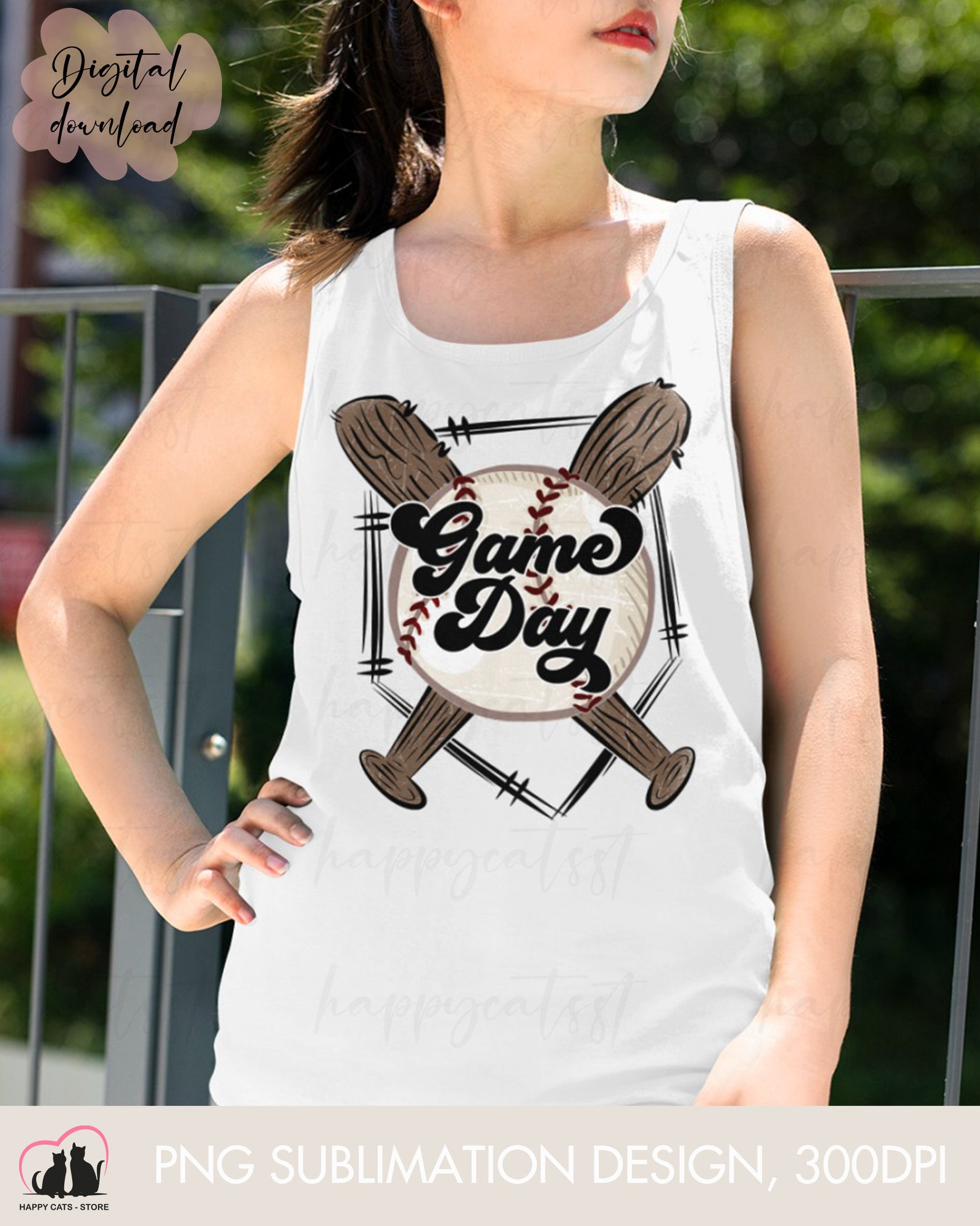 Game Day Baseball PNG Image Baseball Png Baseball | Etsy