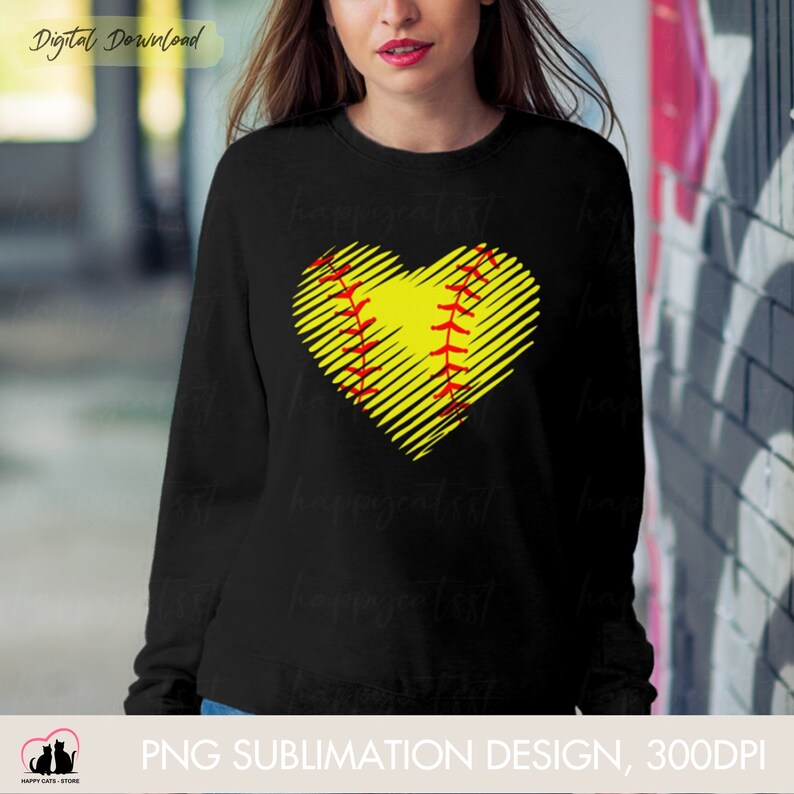 Baseball Heart PNG Softball Heart PNG Split Half Baseball - Etsy