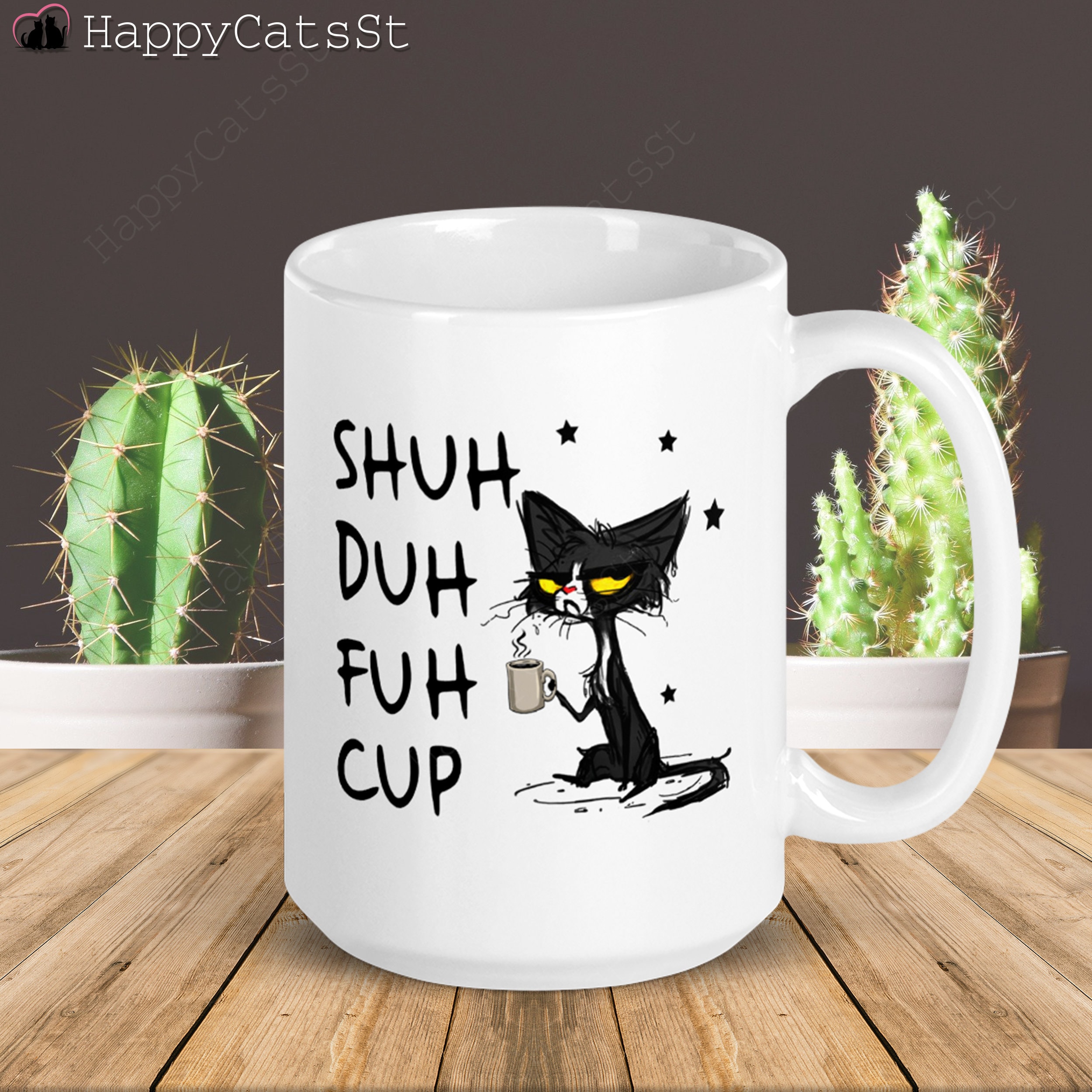 FUNNY CAT MUG Shuh Duh Fuh Cup Crazy Cat Mugs Funny Pet | Etsy