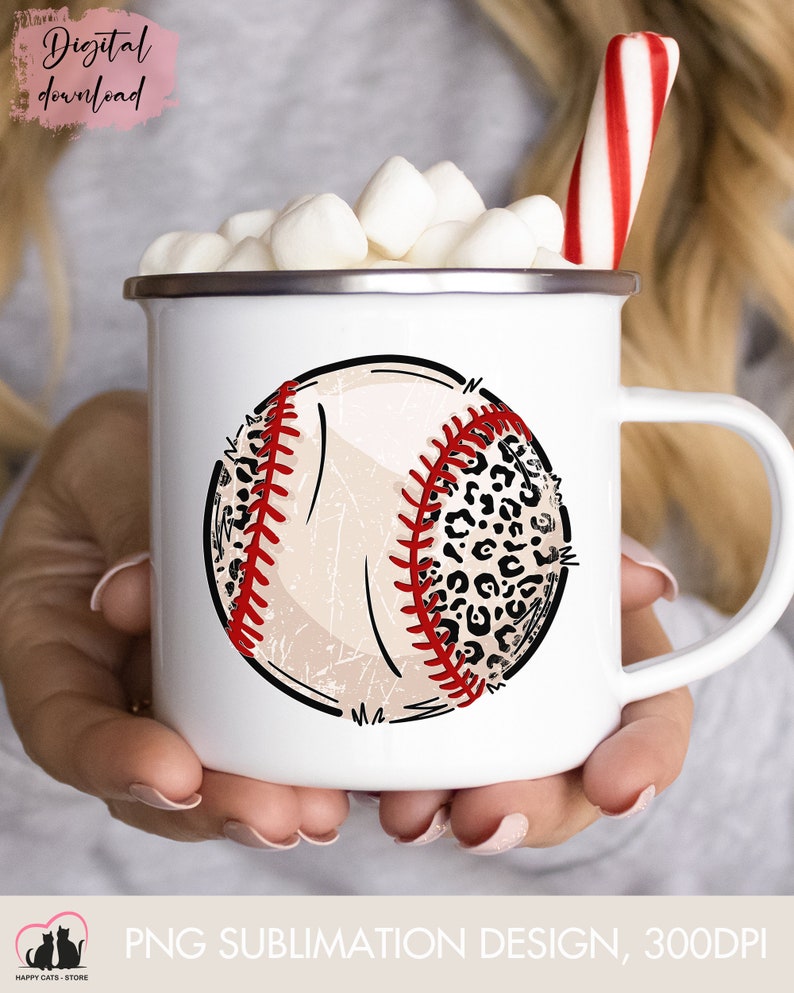 Hand Drawn Baseball Sublimation Design Retro Baseball - Etsy
