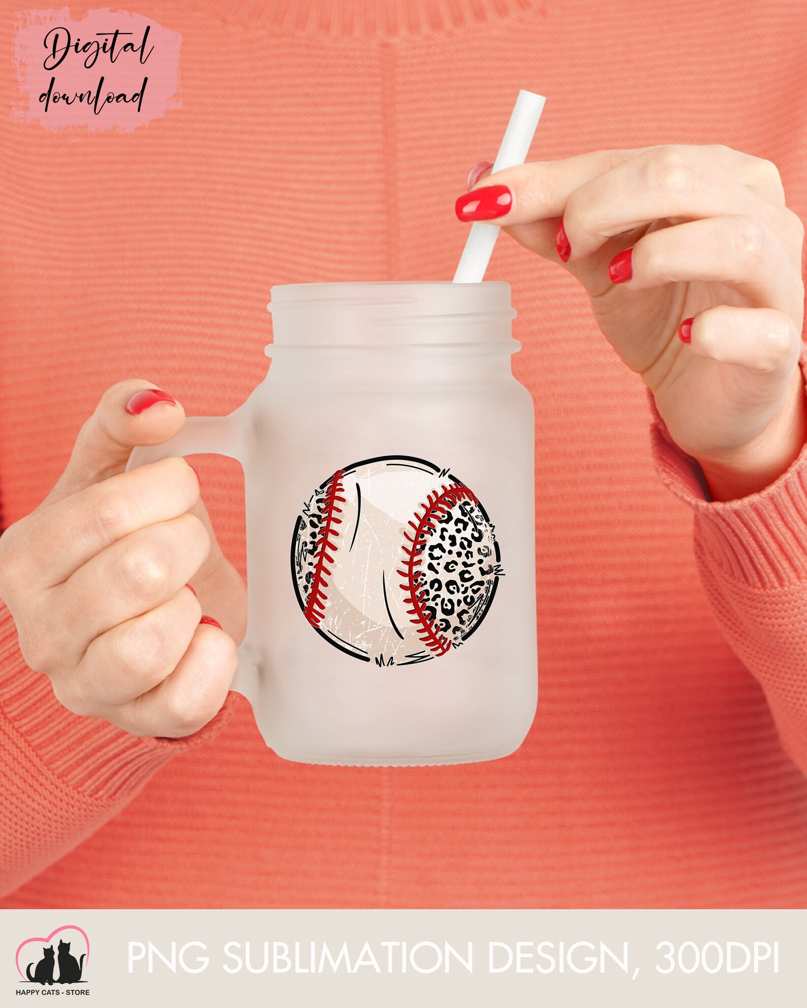 Hand Drawn Baseball Sublimation Design Retro Baseball - Etsy