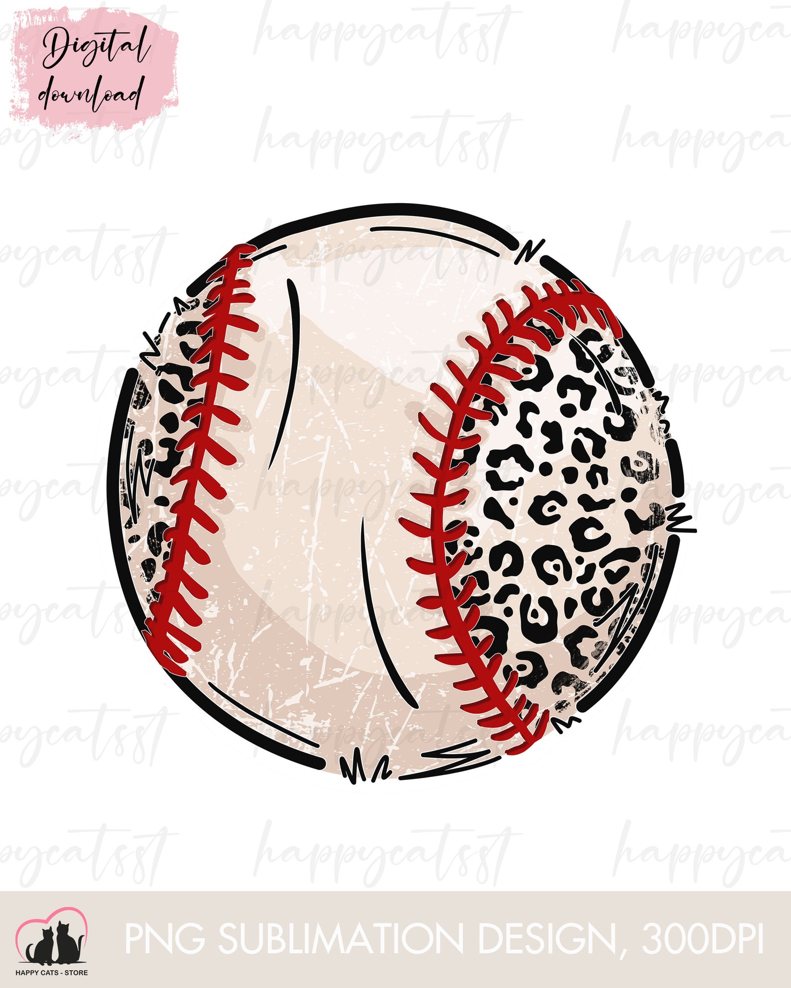 Hand Drawn Baseball Sublimation Design Retro Baseball - Etsy