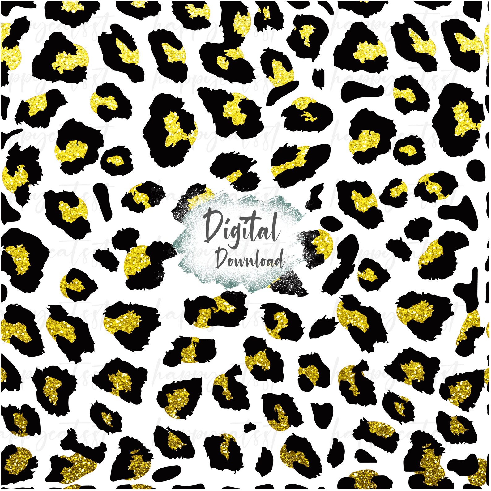 100 Seamless Leopard Print PNG Glitter Leopard Print PNG | Etsy