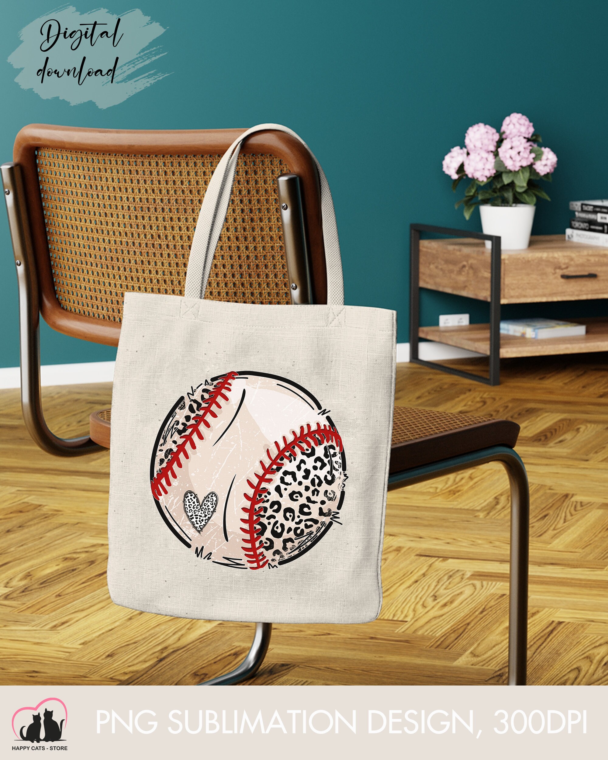 Hand Drawn Baseball Sublimation Design Retro Baseball | Etsy