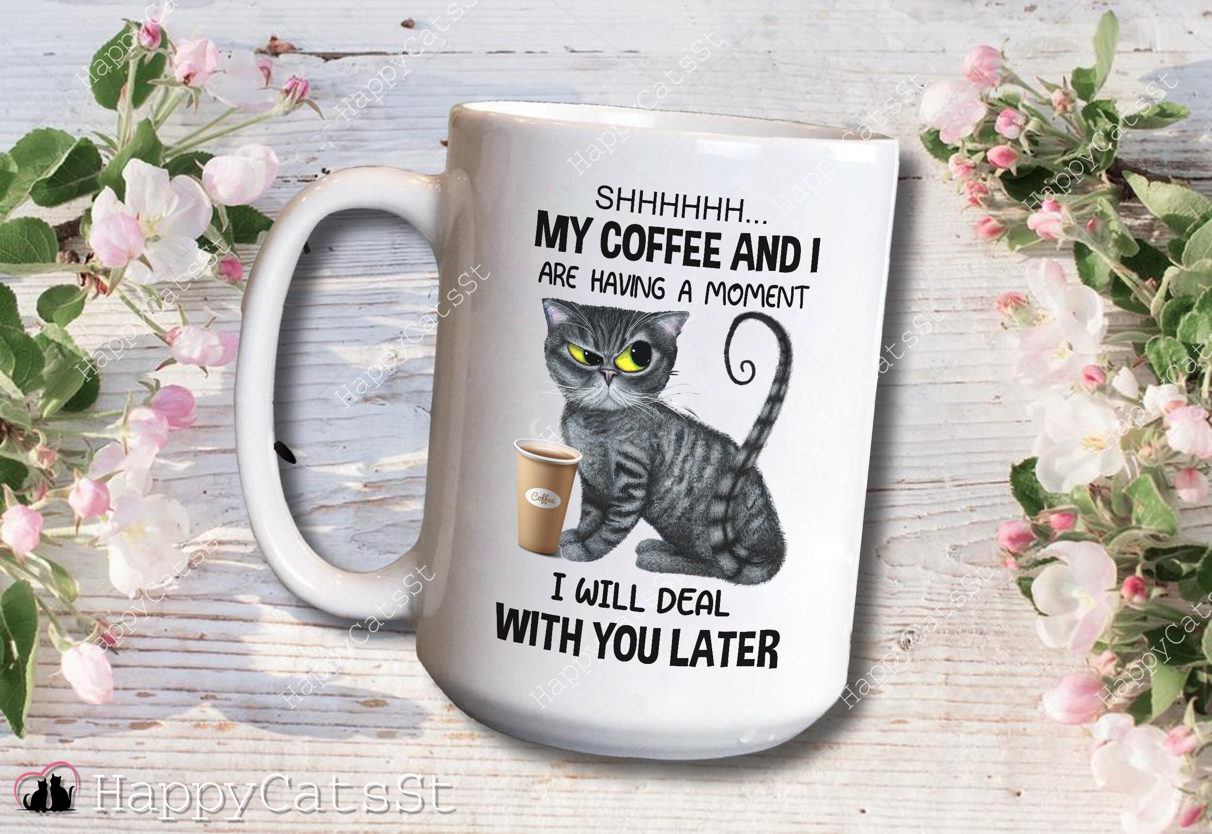 CAT SAYINGS MUG Funny Cat Quotes Mug Crazy Cat Lady Mug - Etsy
