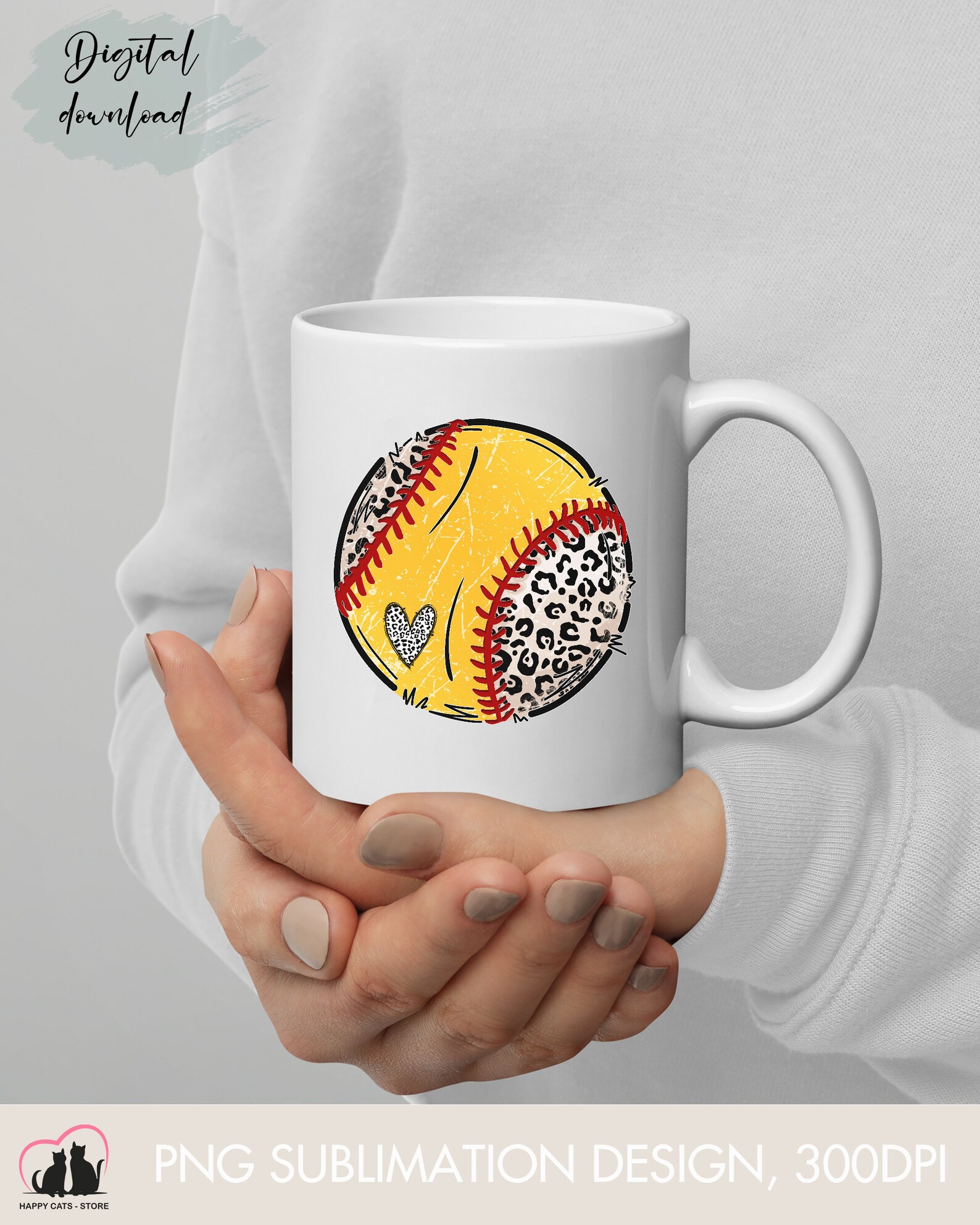 Hand Drawn Softball Sublimation Design Retro Softball - Etsy