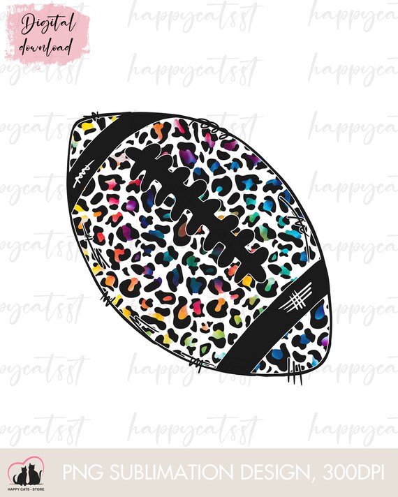 Hand Drawn Leopard Football PNG Football Tie Dye PNG Balls - Etsy
