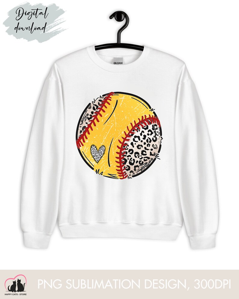 Hand Drawn Softball Sublimation Design Retro Softball - Etsy