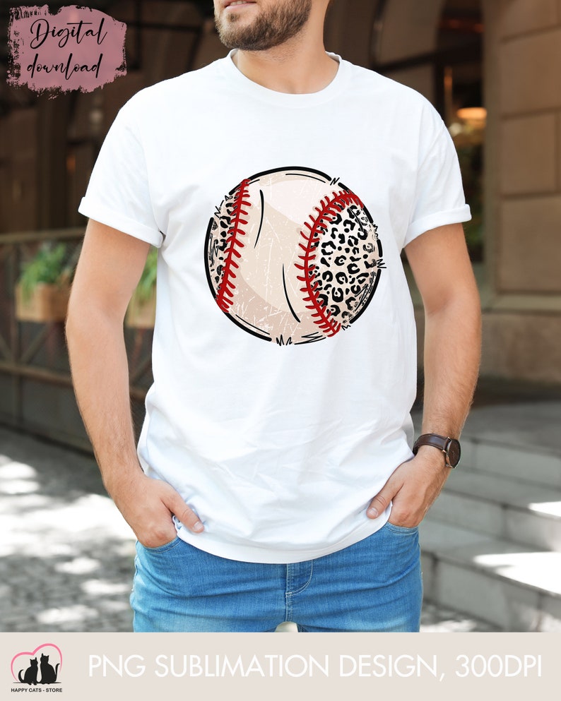 Hand Drawn Baseball Sublimation Design Retro Baseball - Etsy