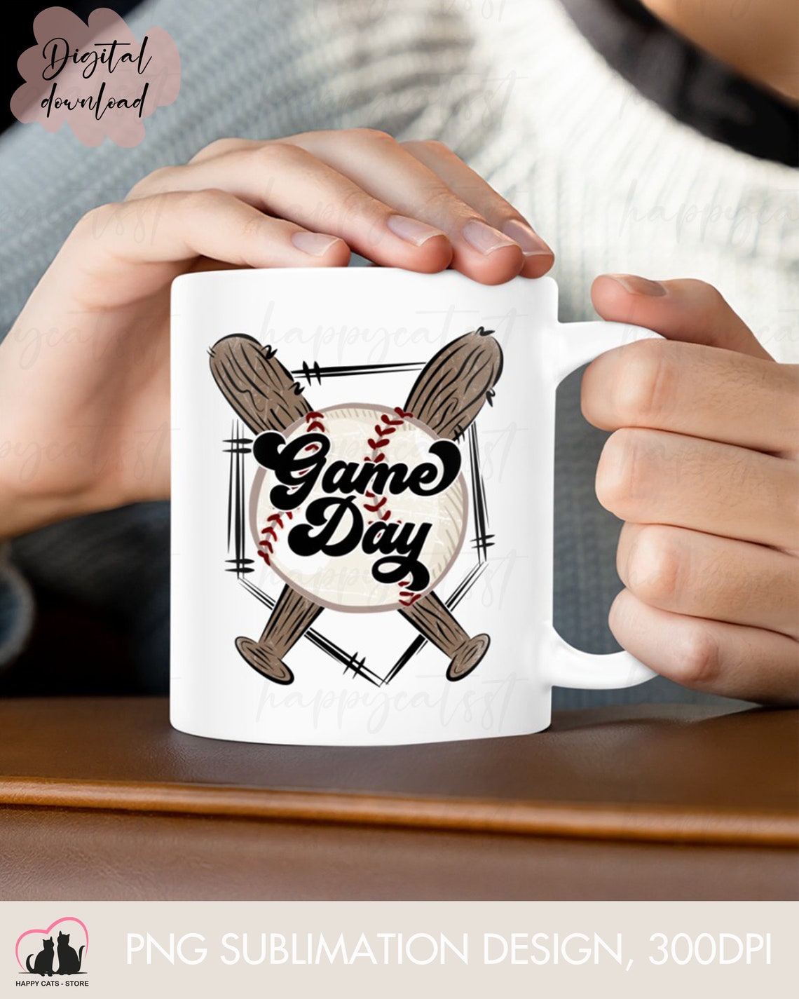 Game Day Baseball PNG Image Baseball Png Baseball | Etsy
