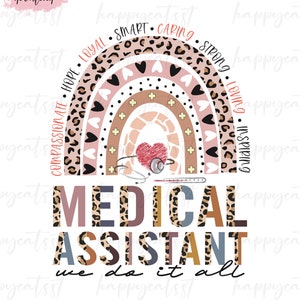 Leopard Medical Assistant Sublimation Designs Downloads - Etsy