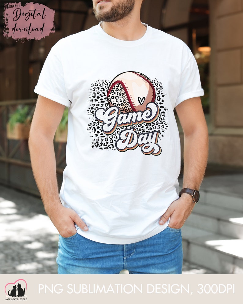 Game Day Baseball Leopard PNG Baseball Quotes PNG Sport - Etsy