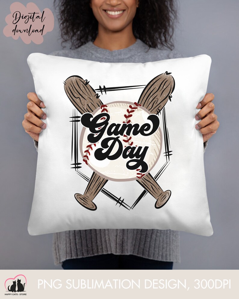 Game Day Baseball PNG Image Baseball Png Baseball | Etsy