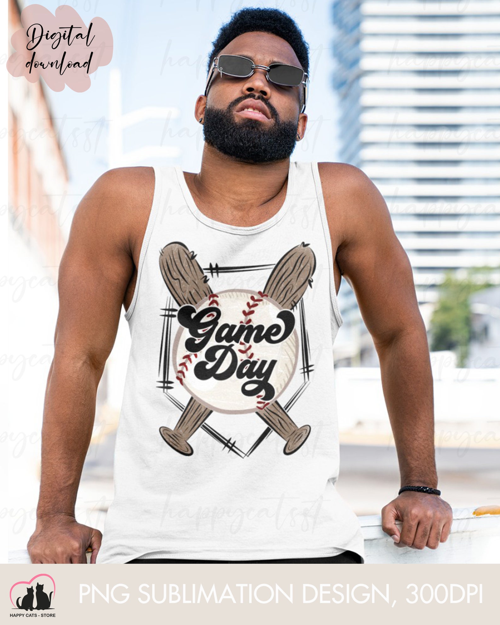 Game Day Baseball PNG Image Baseball Png Baseball | Etsy