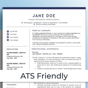 Early Career Professional Resume Template - Etsy