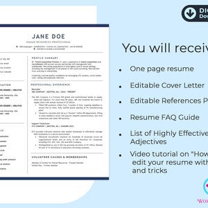 Early Career Professional Resume Template - Etsy