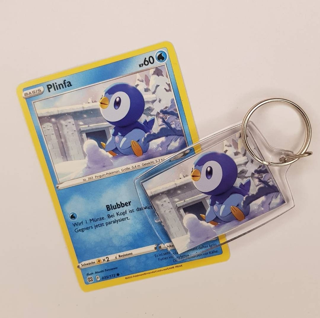 Plinfa Pokemon Schlüsselanhänger Aus Pokemonkarte Acryl - Etsy