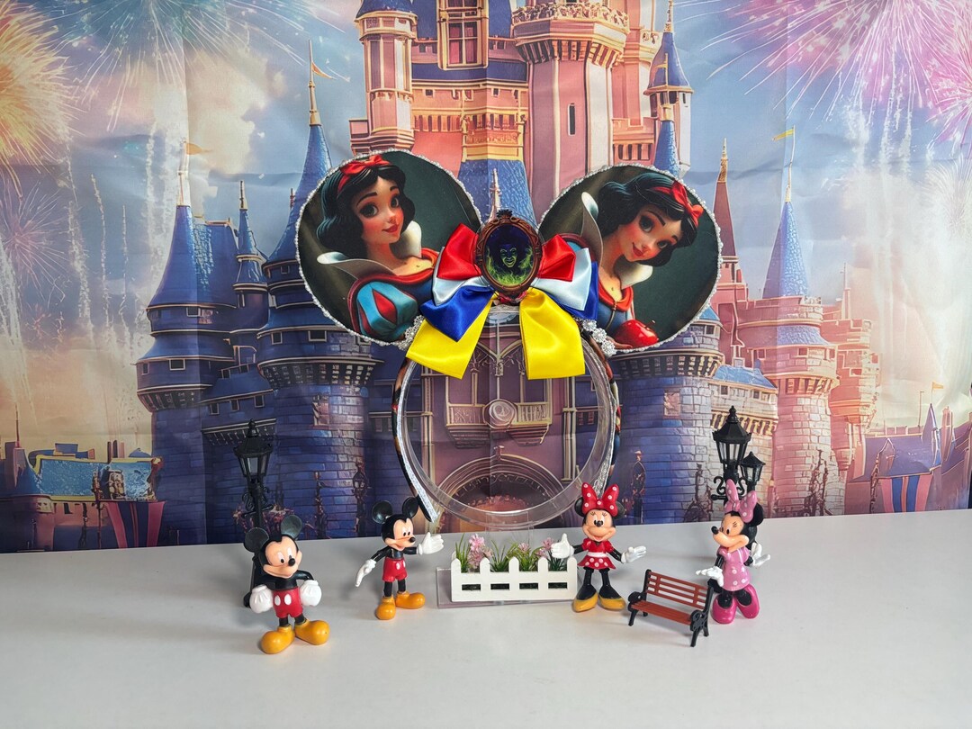 Pretty Princess Mouse Ears Headband - Mirror Charm, Theme Park Costume ...