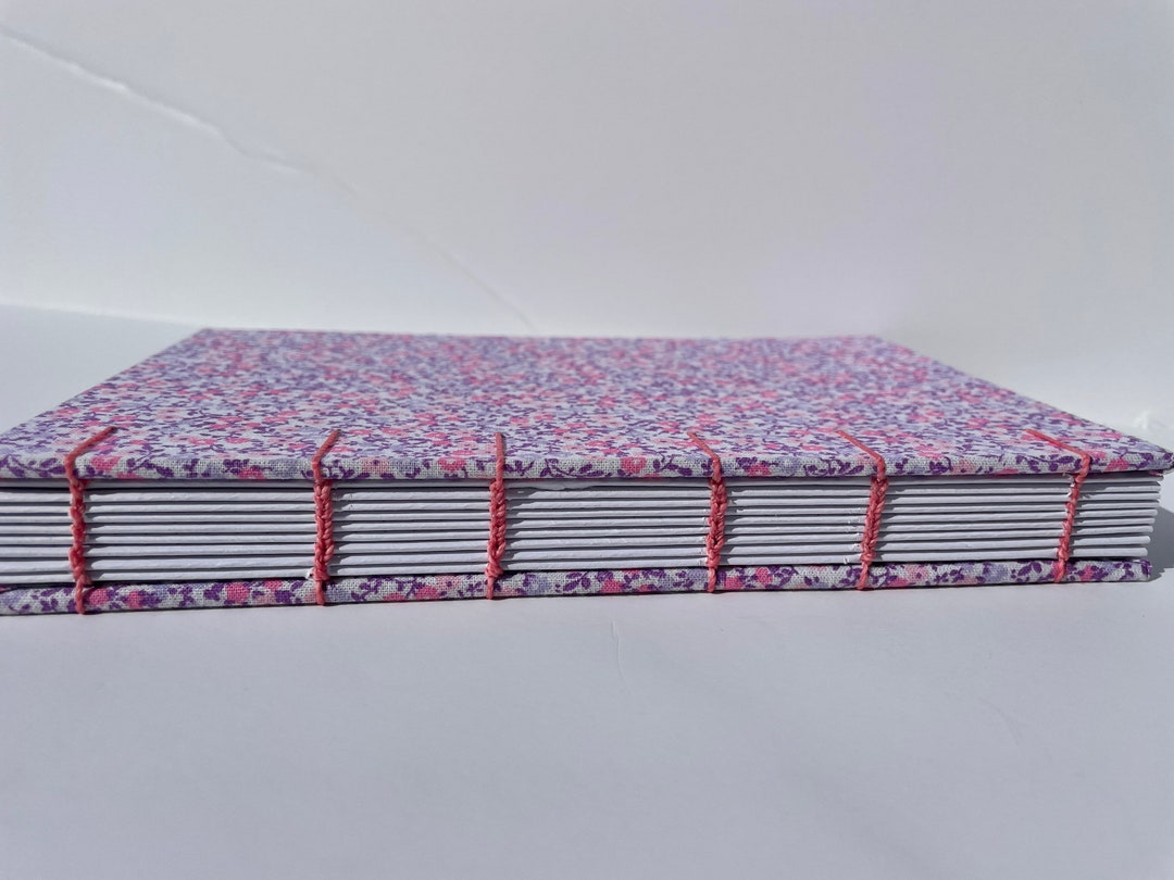 Floral Fabric, Handmade Coptic Book - Etsy