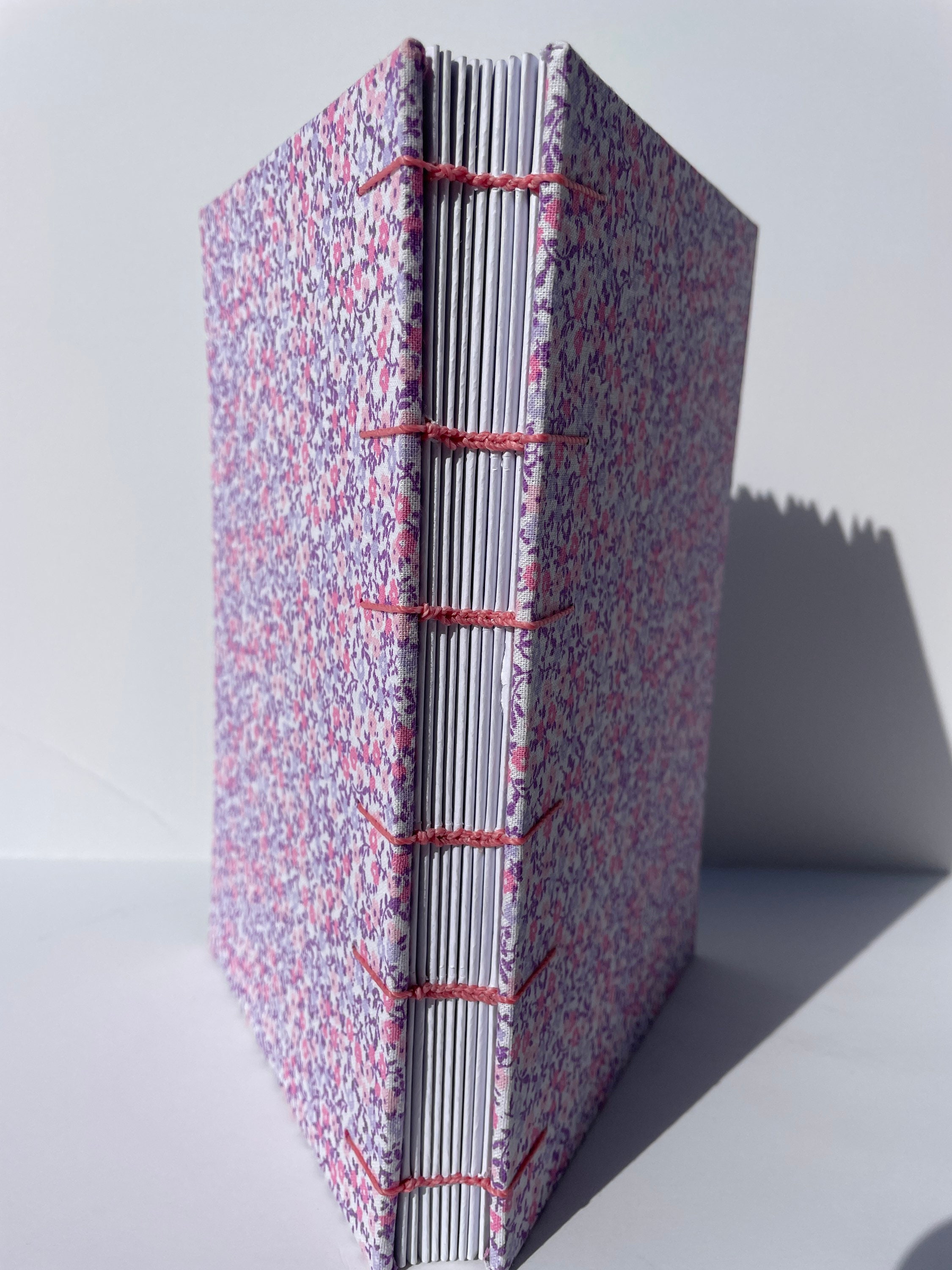 Floral Fabric, Handmade Coptic Book - Etsy