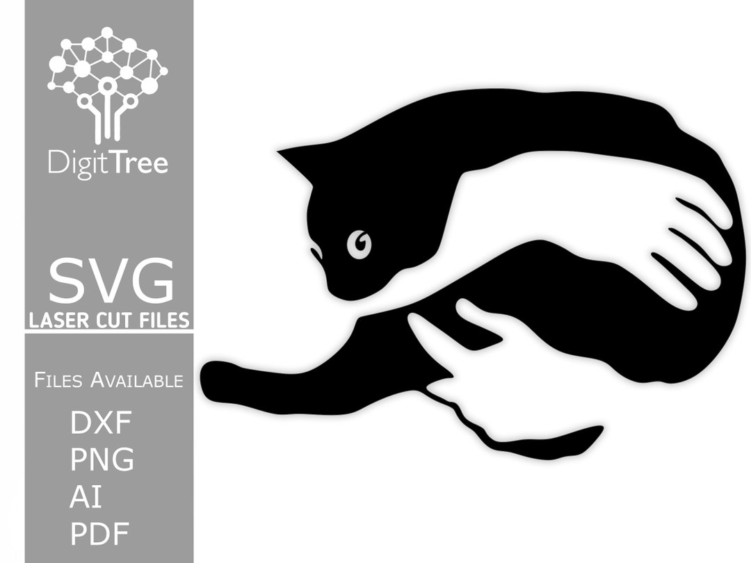 Cat Svg Laser Cut File Layered File Digital Download Etsy Ireland