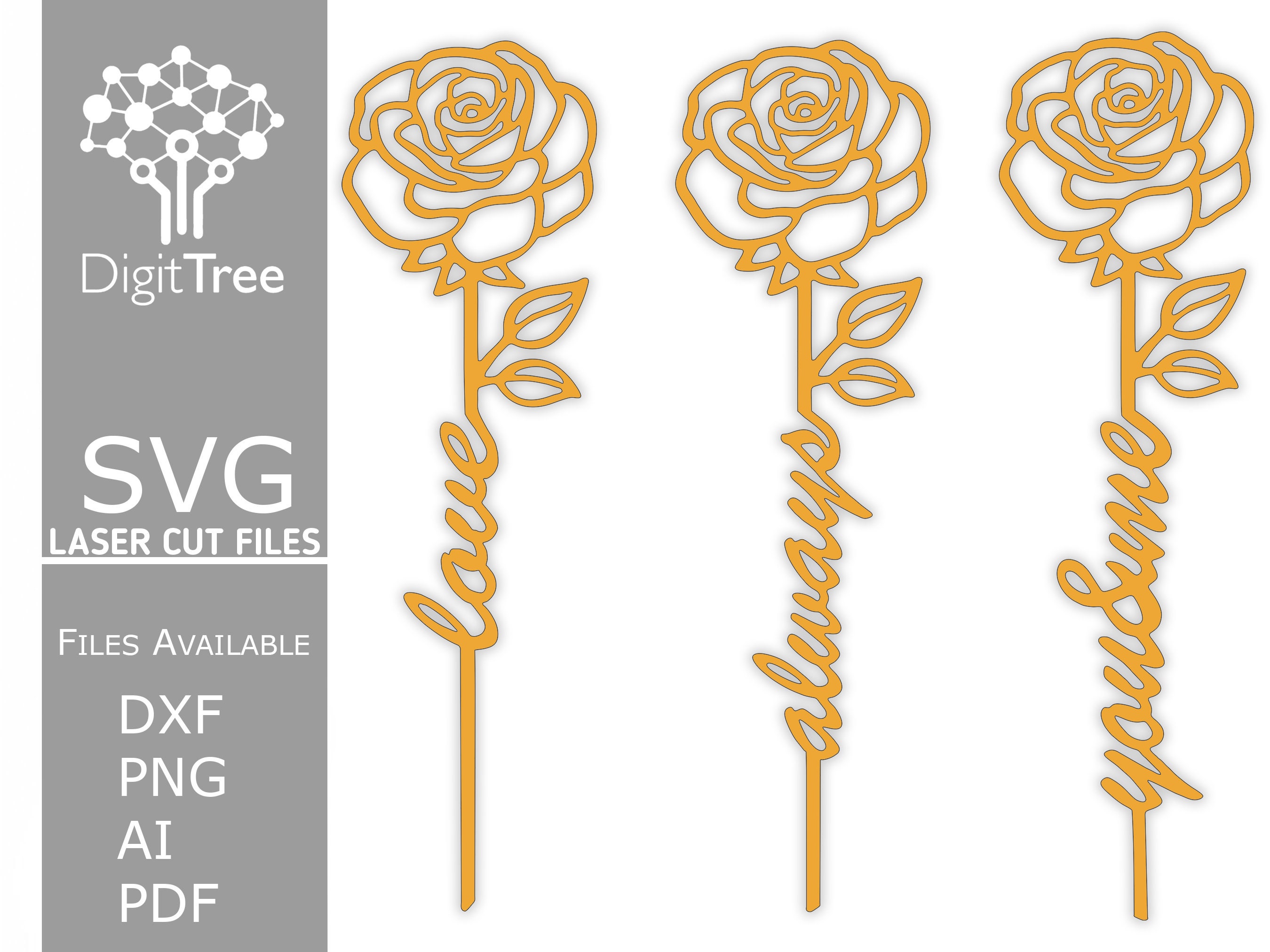 Rosas / Rosa para corte láser / Archivo SVG listo / DESCARGA - Etsy México