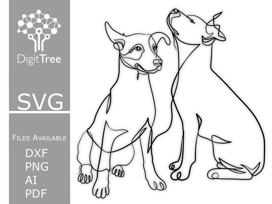 Two Dogs / SVG Laser Cut File Wall Decor File Including - Etsy Australia